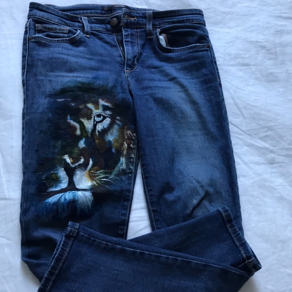 Joe's Jeans | Pants & Jumpsuits | Intervened Blue Jeans By Magda Henao ...